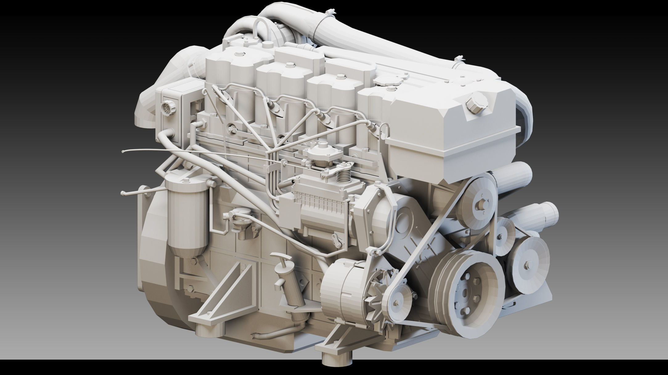 3D model 11 Industrial Engines- High detail 3d models VR / AR / low ...