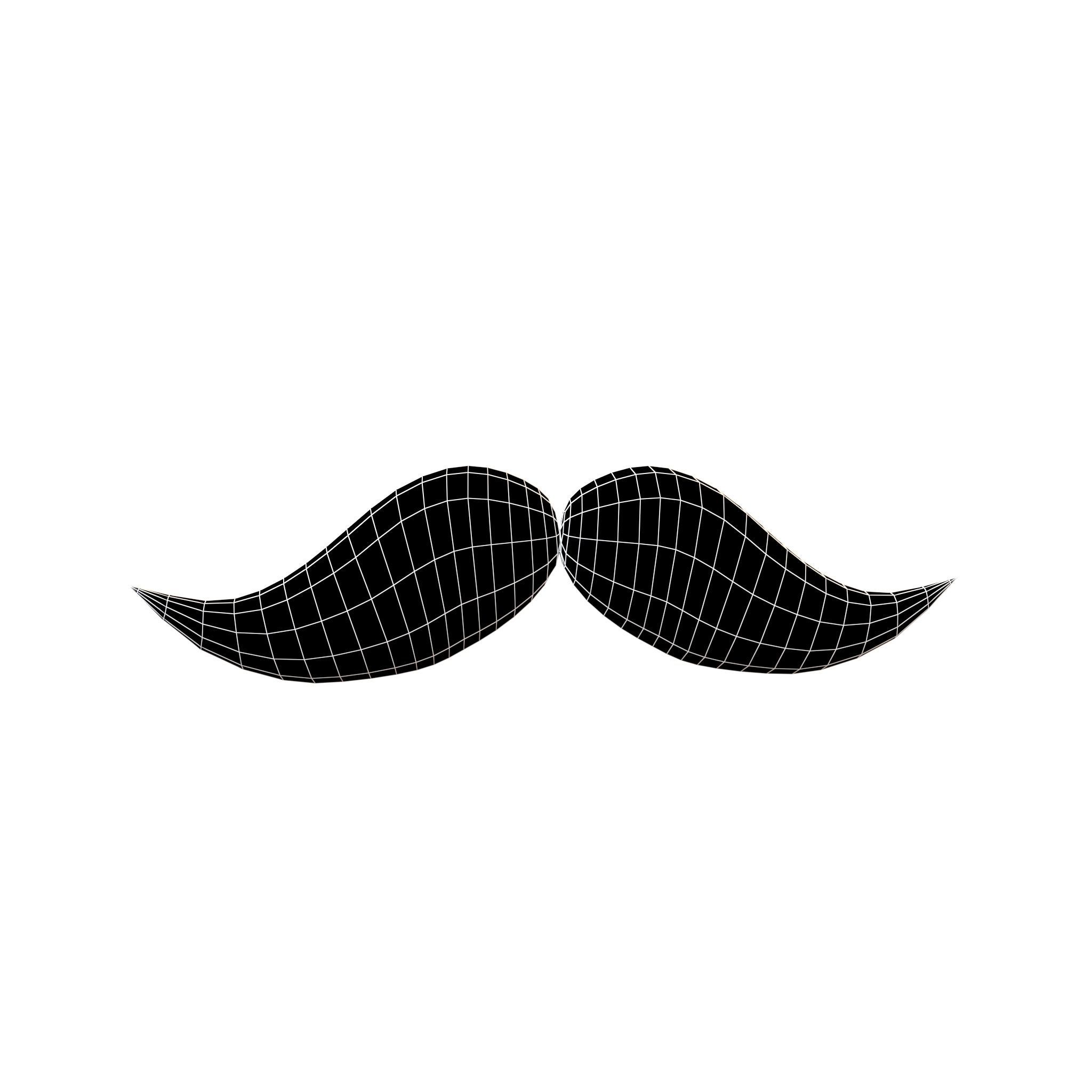 3D model Cartoon Mustache v4 001 VR / AR / low-poly | CGTrader