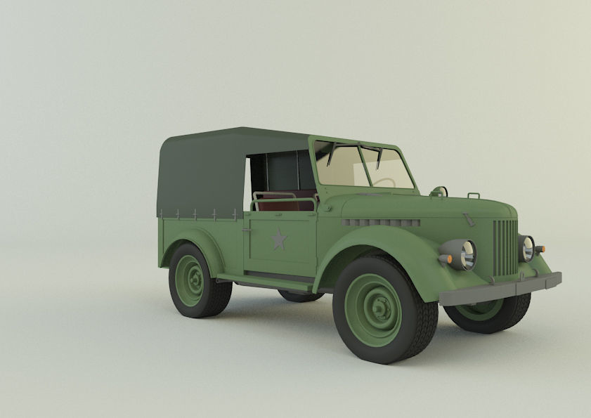 Soviet off-road vehicles GAZ-69 3D model | CGTrader