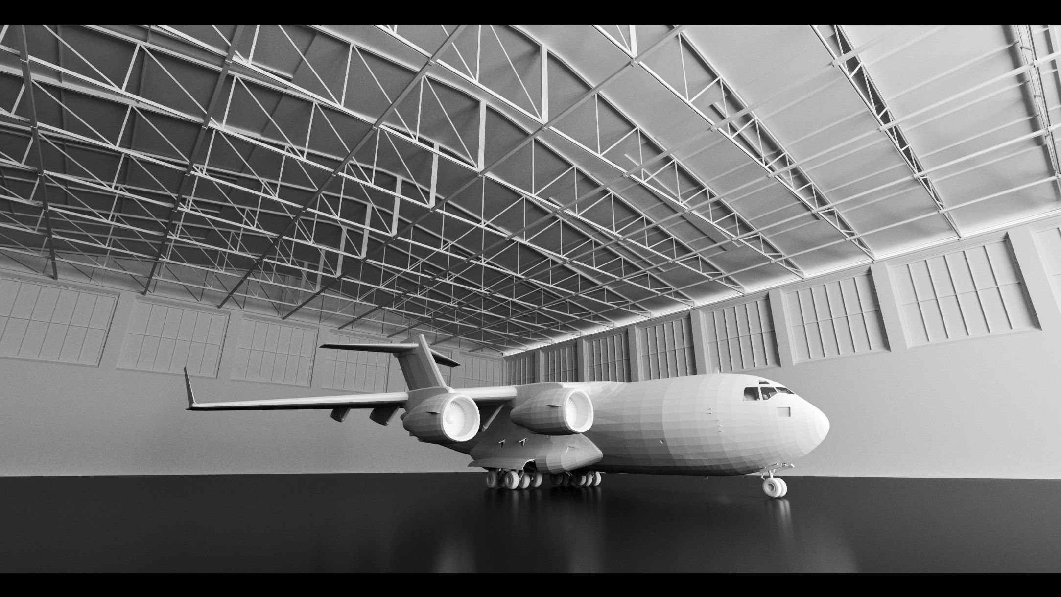 3D model Airplane Hanger- Airlplane object- Vol 01- High detail 3d ...