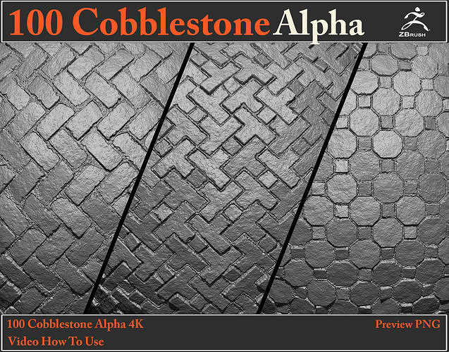 100 Cobblestone Alpha Maps - Video How To Use Texture | CGTrader