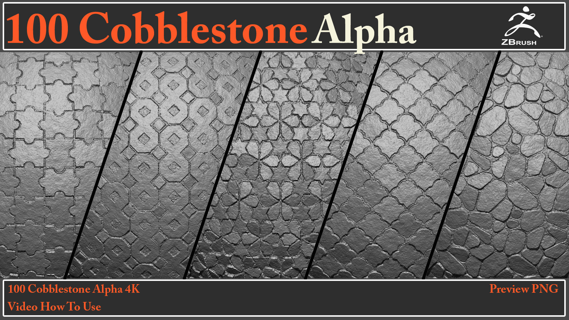 100 Cobblestone Alpha Maps - Video How To Use Texture | CGTrader