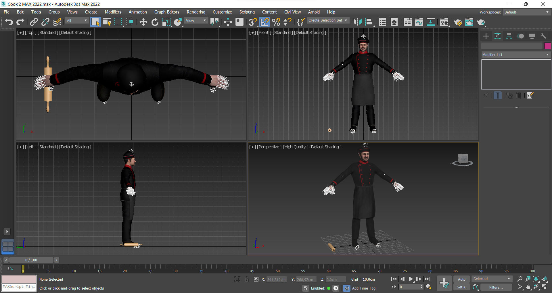 3D model Cook 2 chef VR / AR / low-poly | CGTrader