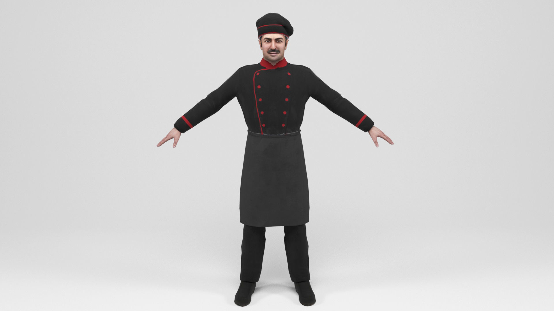 3D model Cook 2 chef VR / AR / low-poly | CGTrader