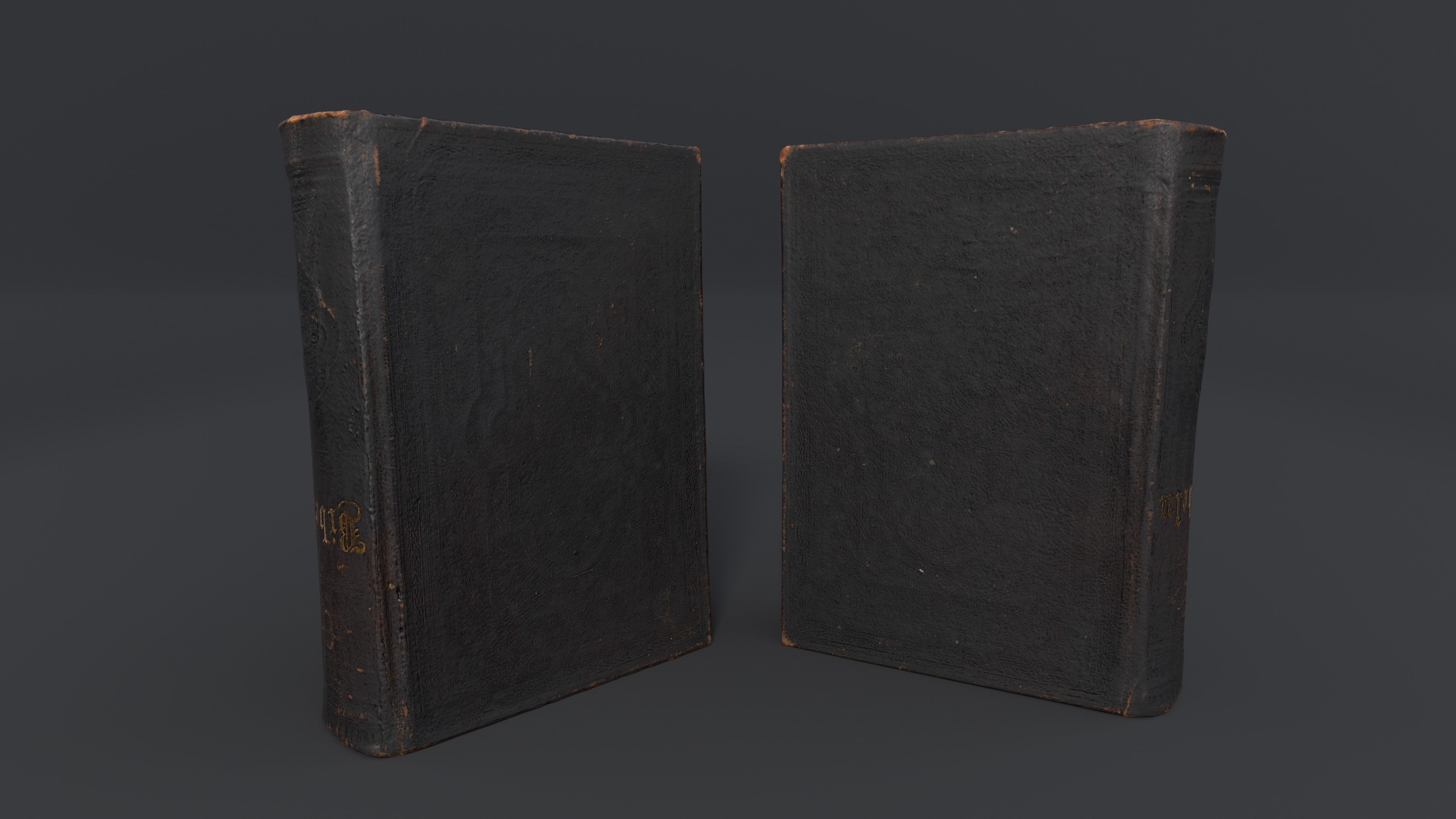 3D model Old Damaged Books set - PBR Game ready Low poly VR / AR / low ...