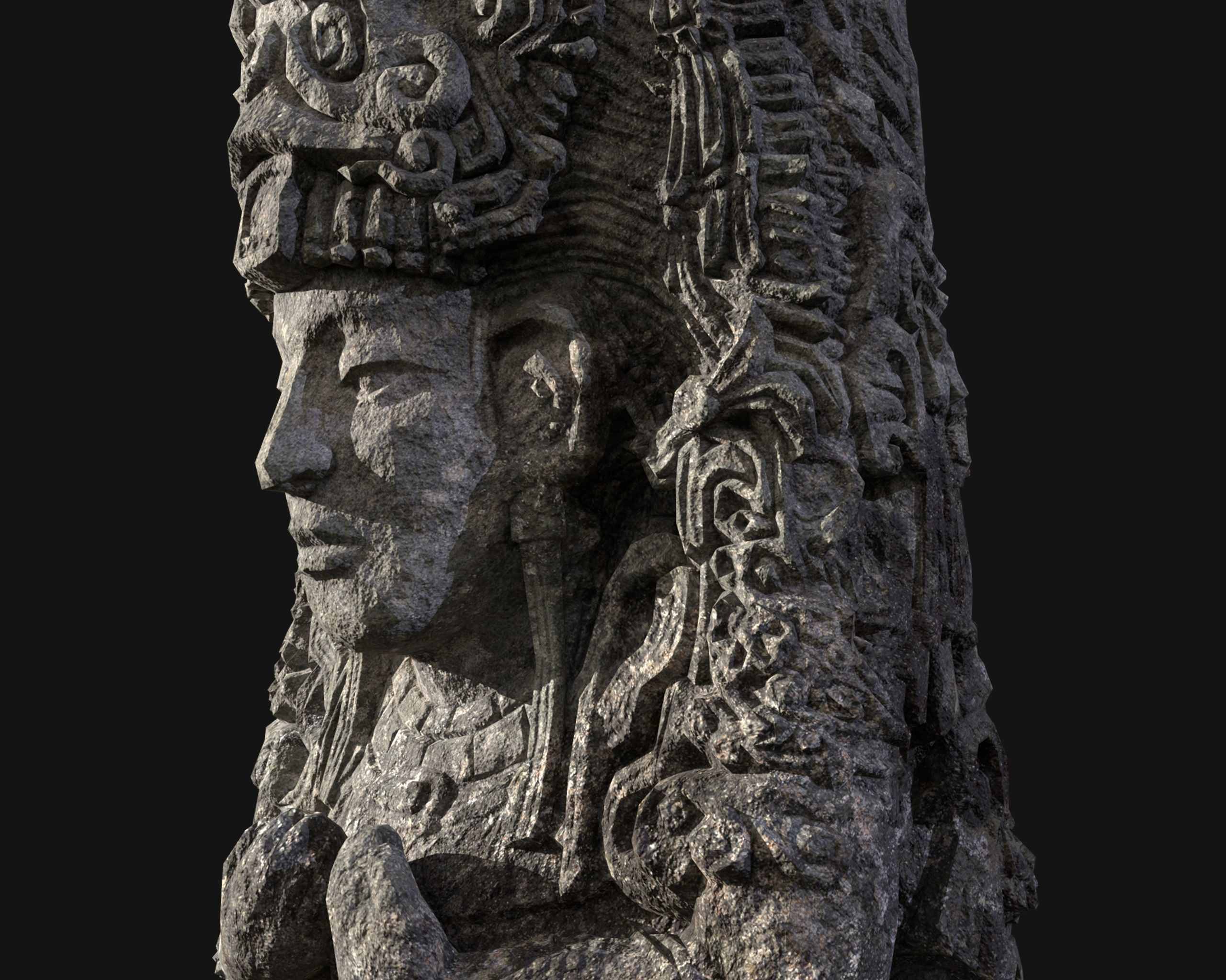 3D model Ancient Mayan Statue VR / AR / low-poly | CGTrader