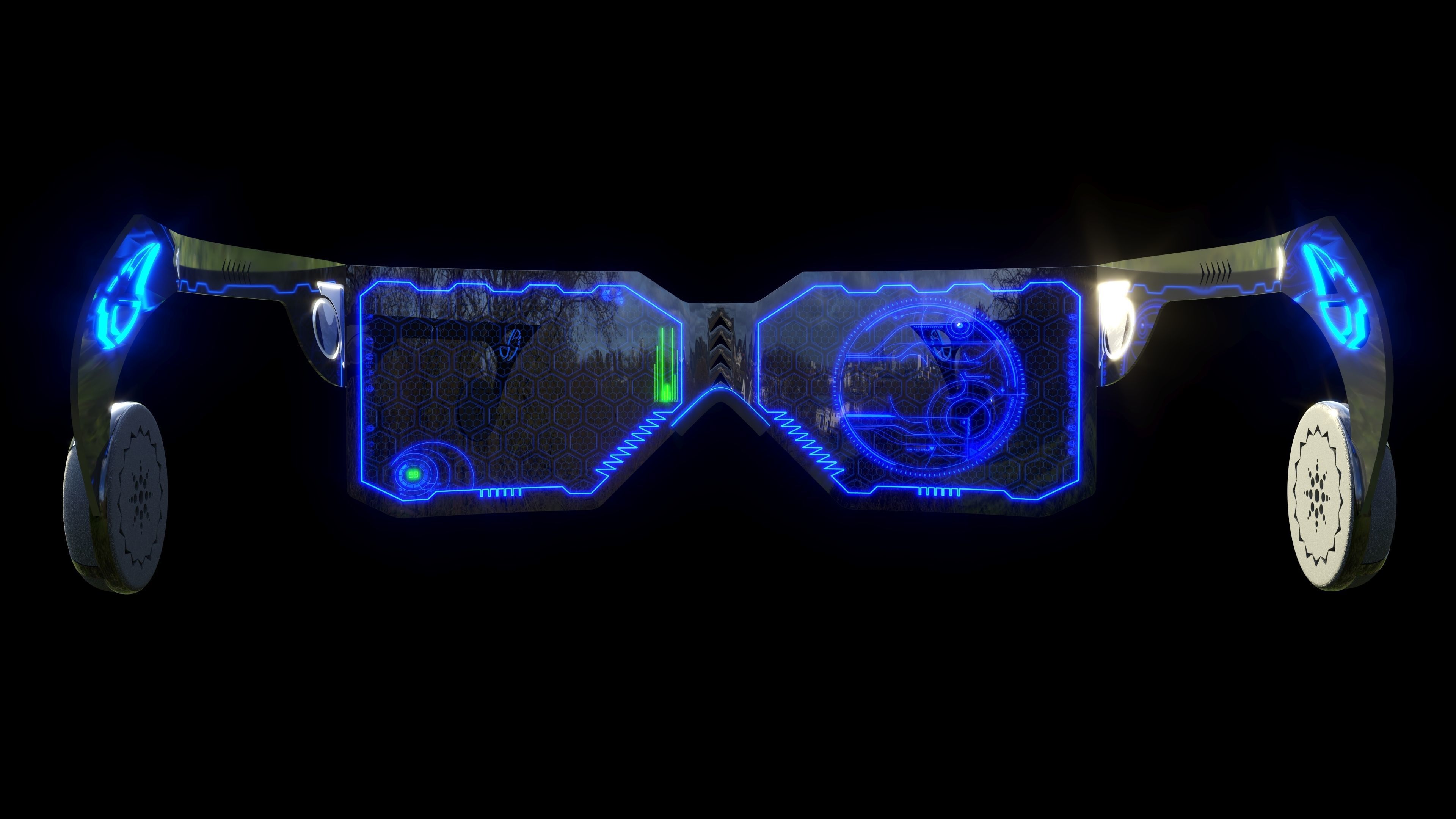 Futuristic Visor Headset 3D model animated | CGTrader