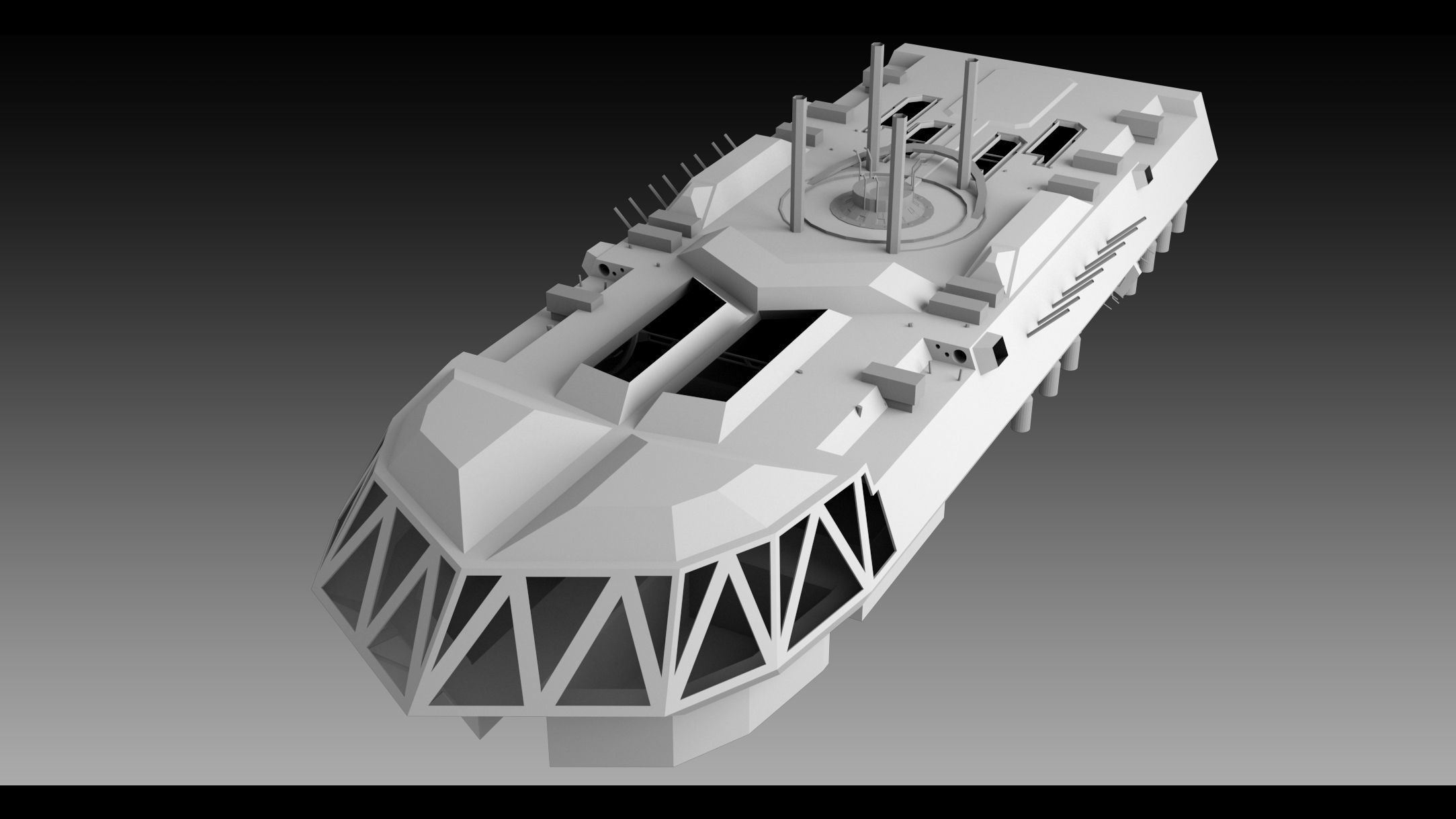 3D model Sci-fi Station 01- High detail 3d models VR / AR / low-poly ...