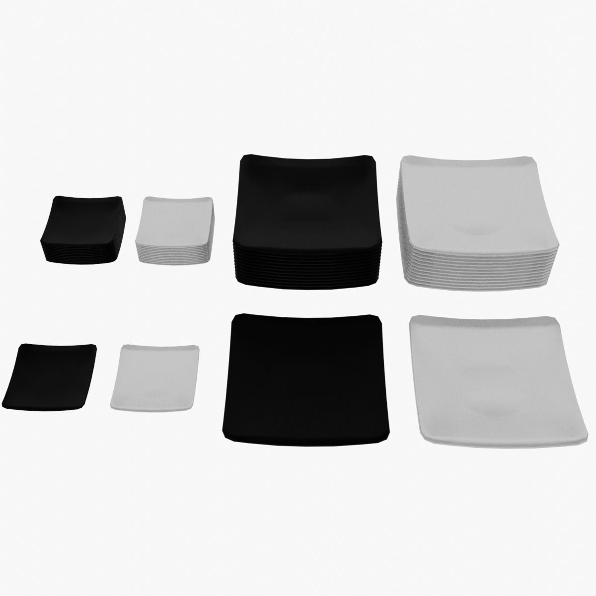 3D model Plates and saucers VR / AR / low-poly | CGTrader