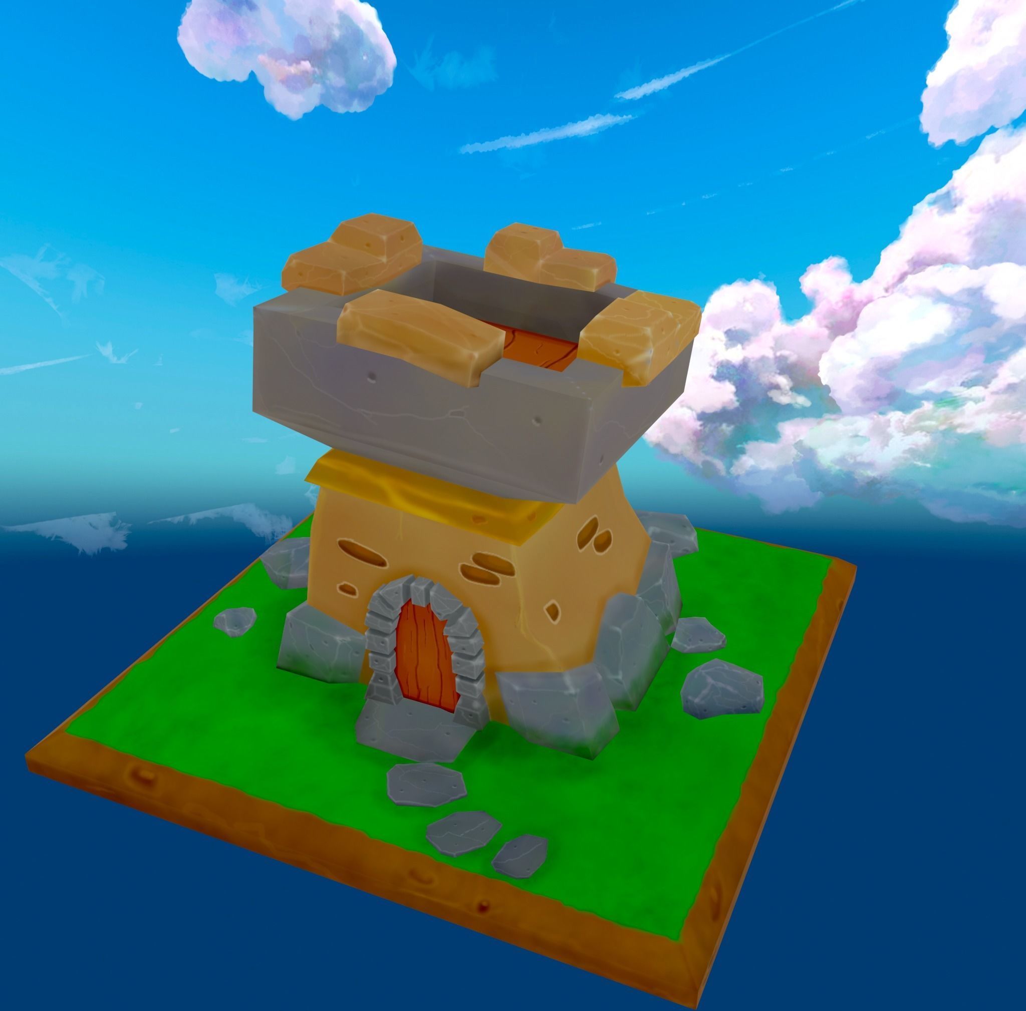 Stylized Low-Poly Castle free VR / AR / low-poly 3D model | CGTrader