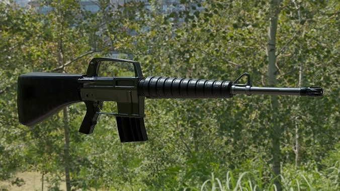 M-16 Rifle free VR / AR / low-poly 3D model | CGTrader