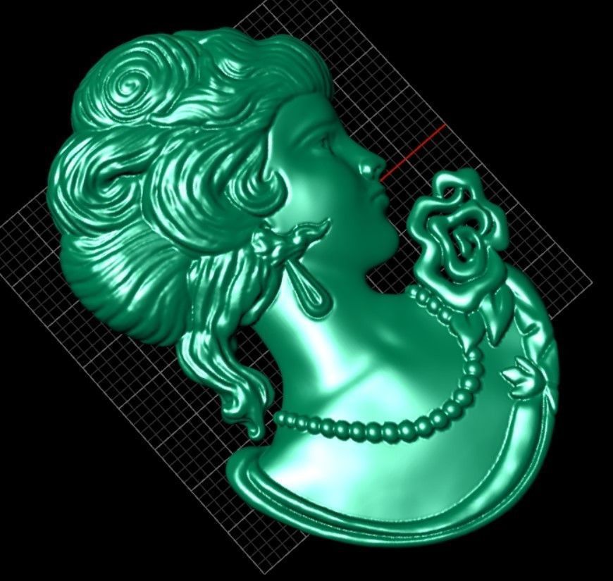 brooch lady 3D model 3D printable | CGTrader