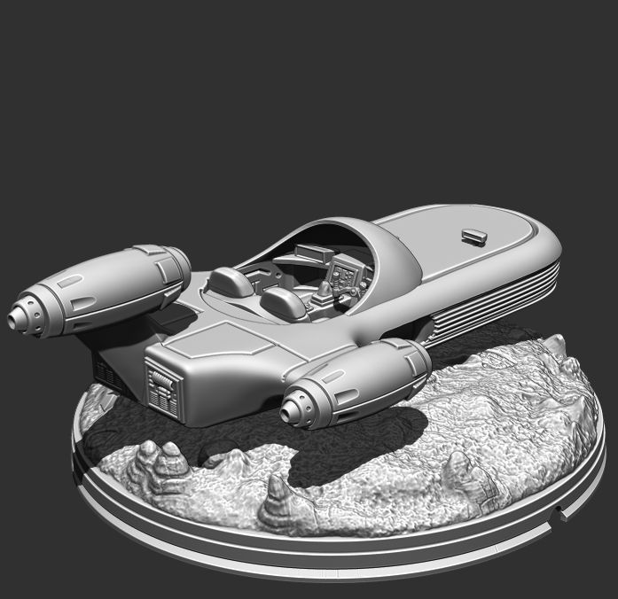 Luke Skywalkers X34 Landspeeder Maglev opt 3D model 3D printable | CGTrader
