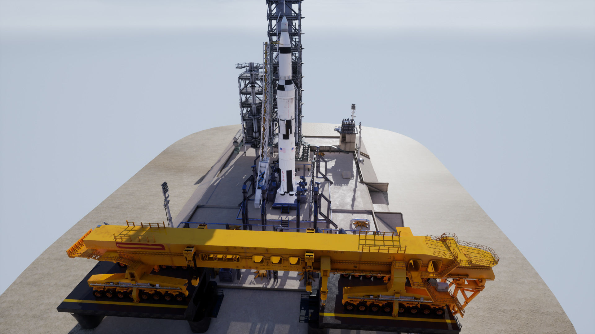 3D model US Rocket Launch Modular Environment VR / AR / low-poly | CGTrader