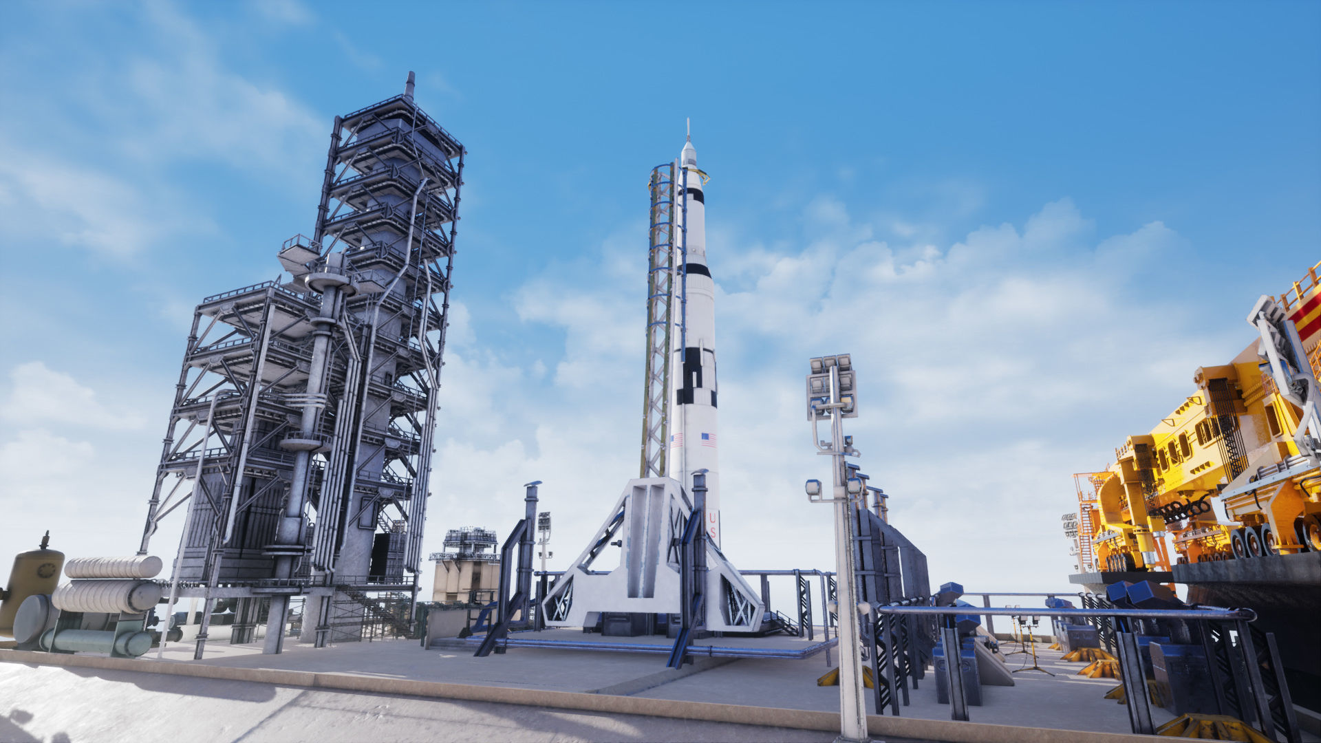 3D model US Rocket Launch Modular Environment VR / AR / low-poly | CGTrader