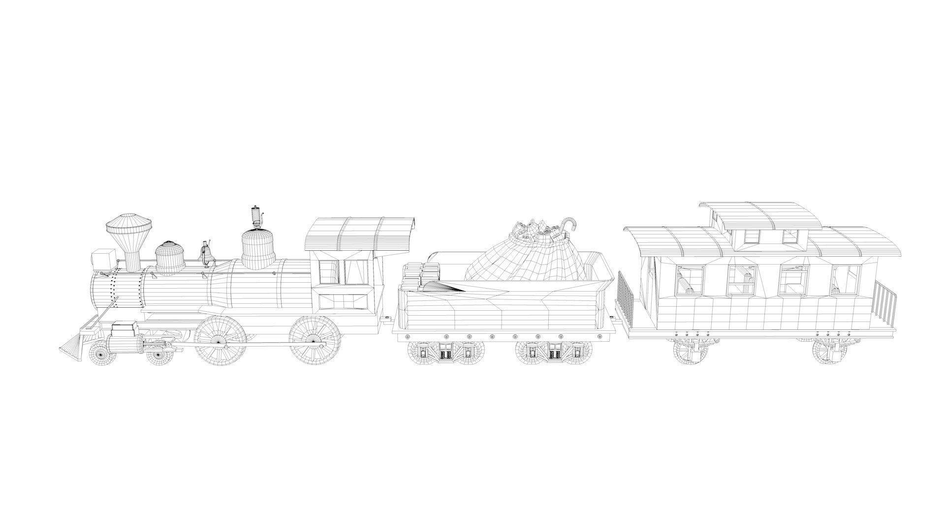 Toy Train North Pole Express 3D model | CGTrader