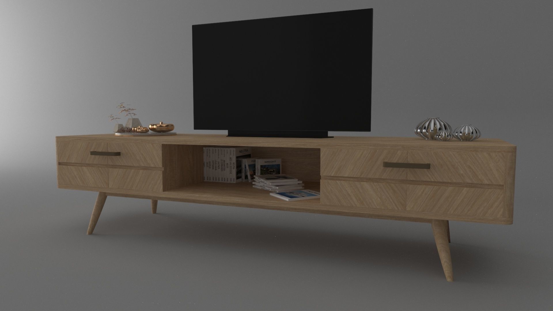 tv unit 3D model | CGTrader