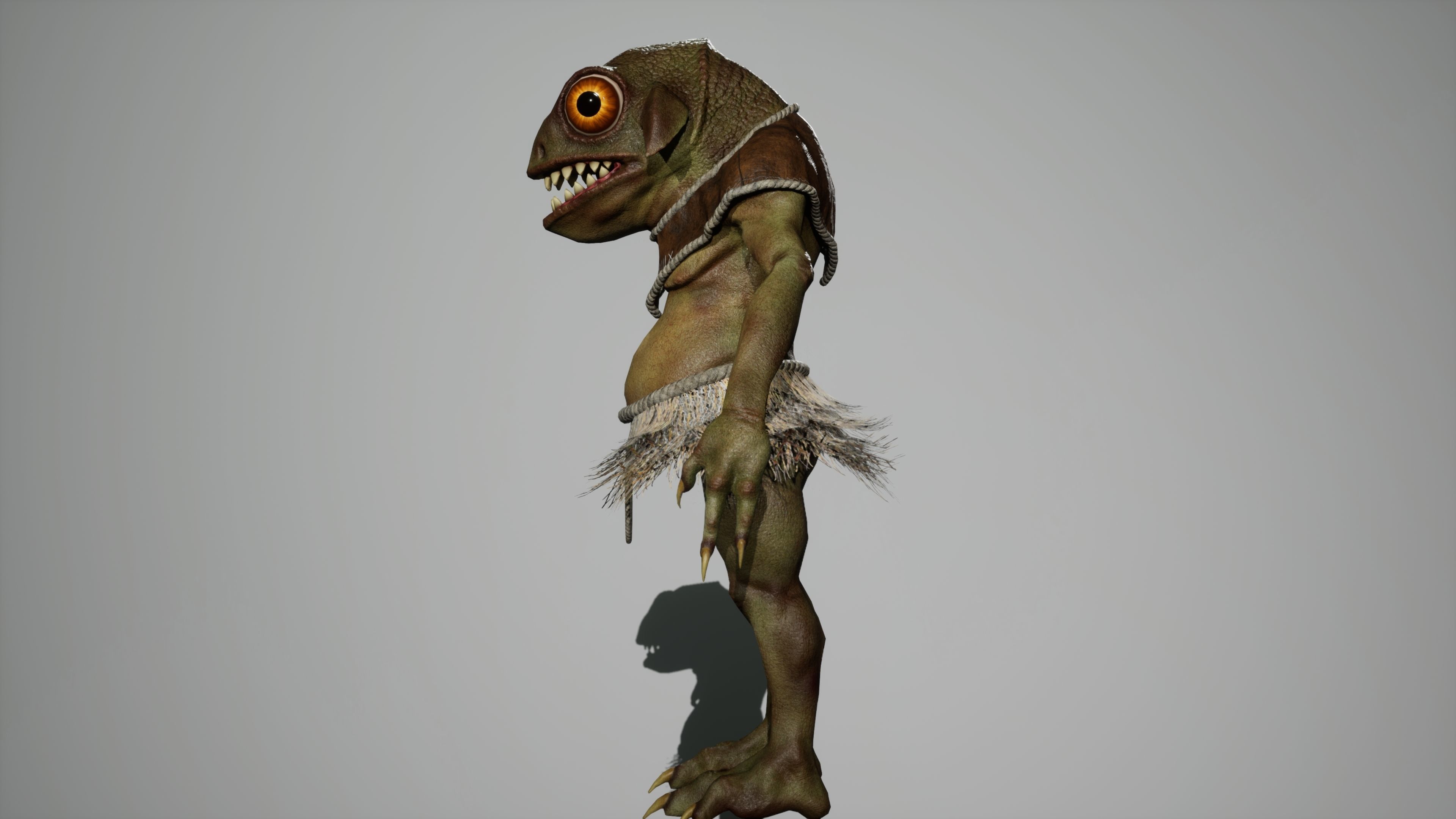 3D model Gecko warrior VR / AR / low-poly | CGTrader