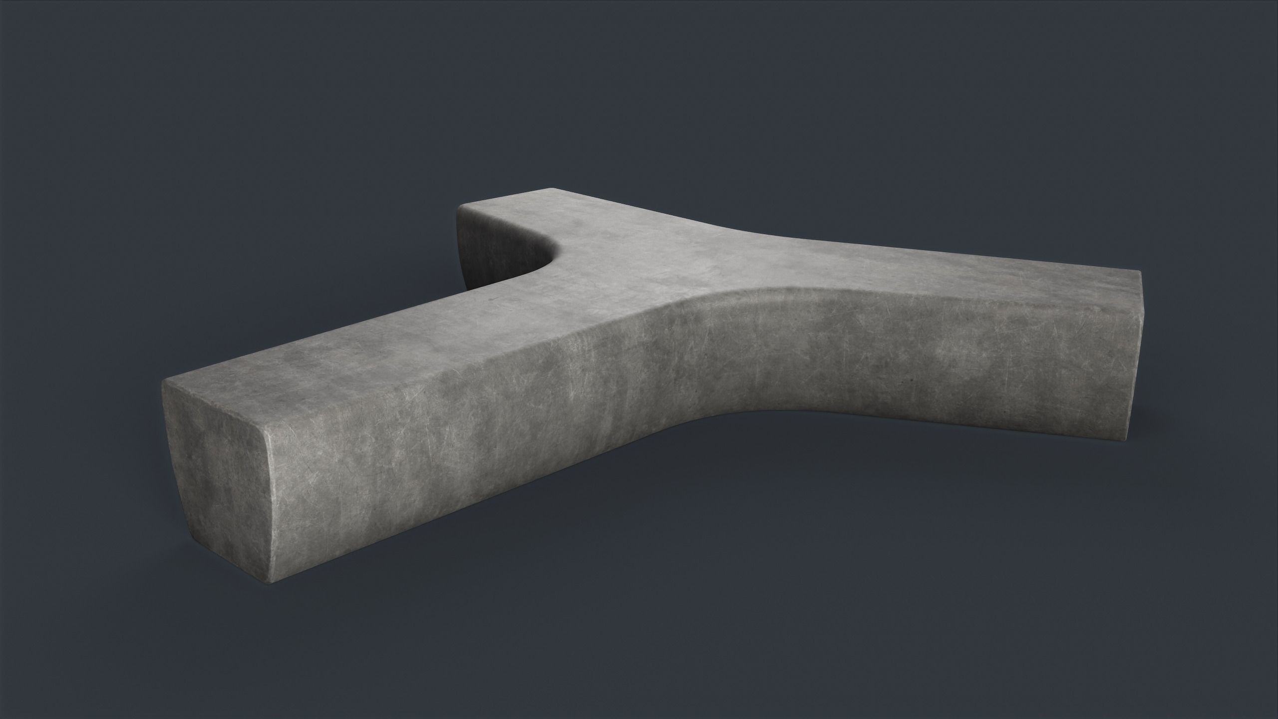 3D model Modern Outdoor Bench 82 PBR Game Ready VR / AR / low-poly ...