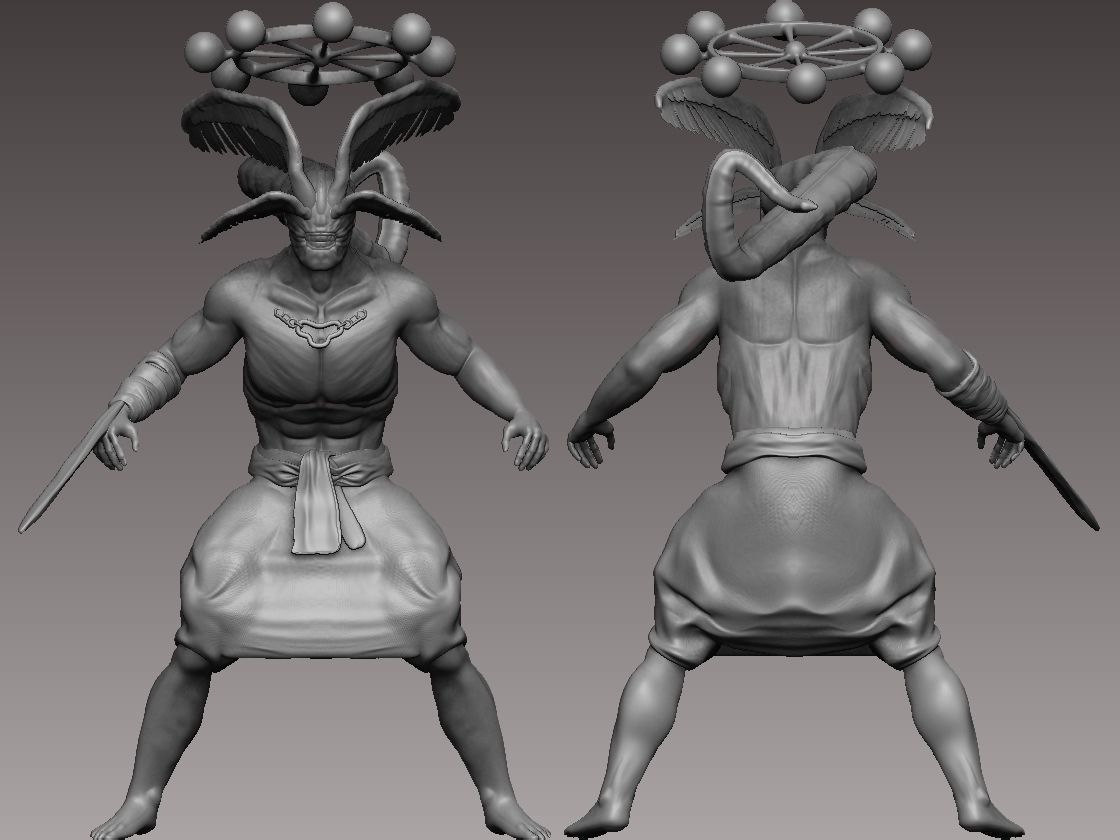 Divine General Mahoraga Fushiguro Megumi Shadow f JUJUTSU KAISEN 3D ...