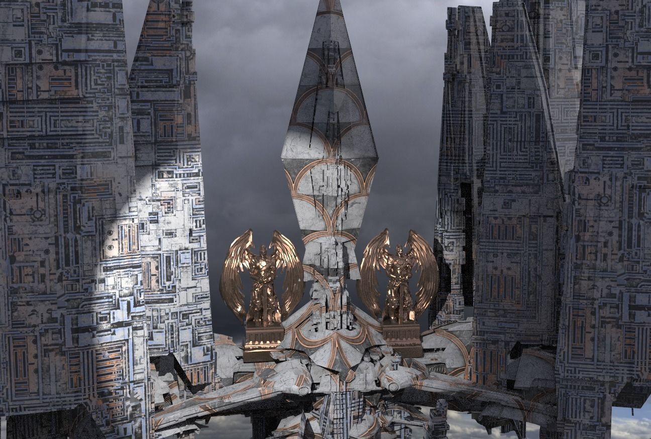 Cyberpunk Emperor Mega city 3D model | CGTrader