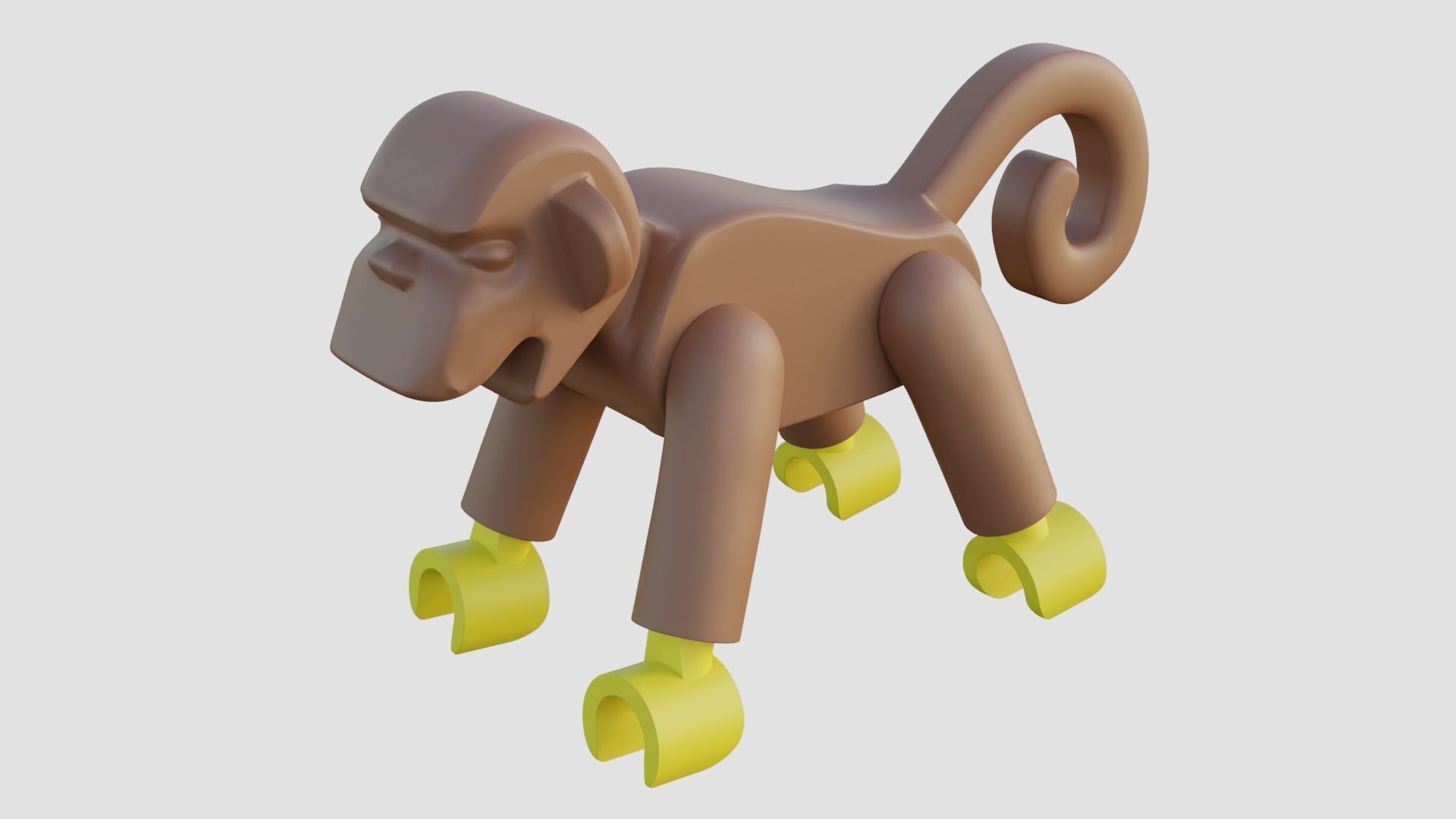 LEGO Monkeyfig 3D model rigged | CGTrader