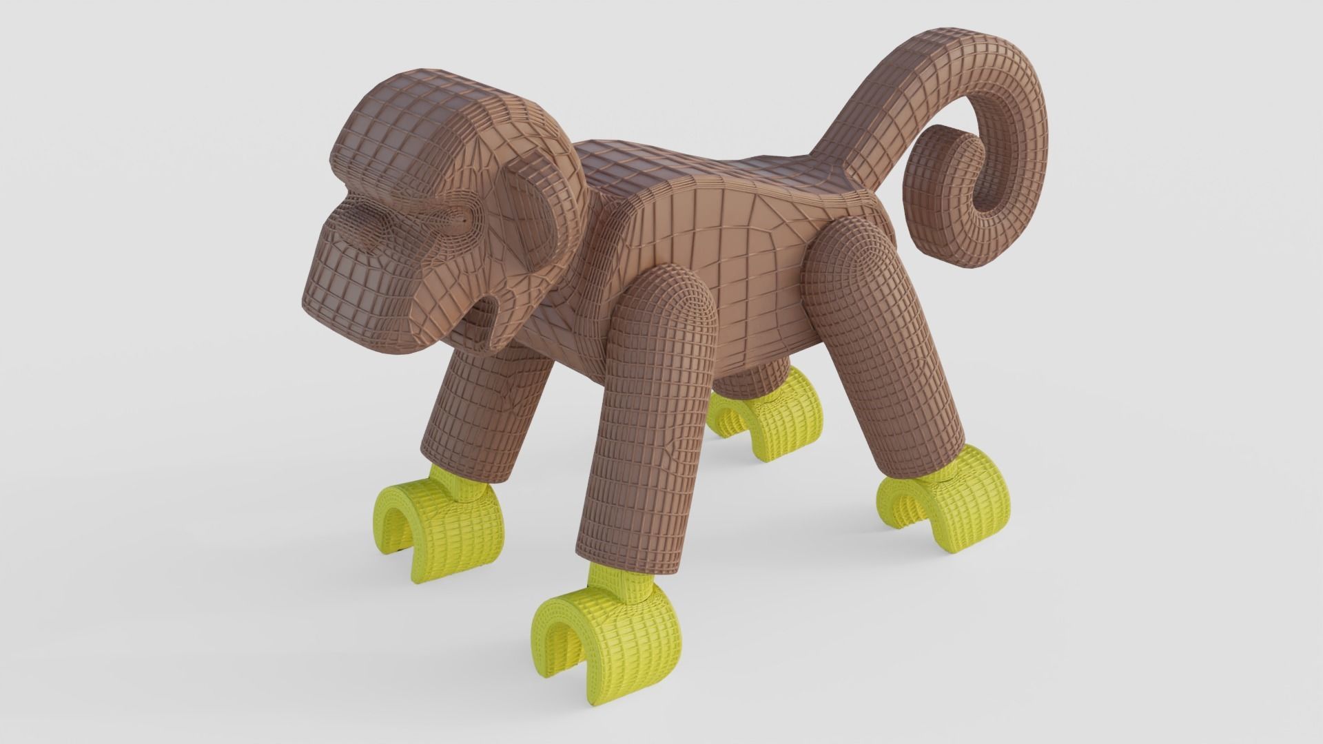 LEGO Monkeyfig 3D model rigged | CGTrader