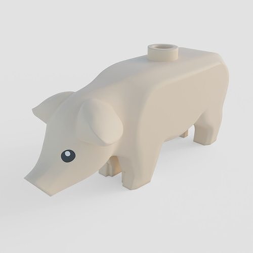LEGO Pigfig 3D model rigged | CGTrader