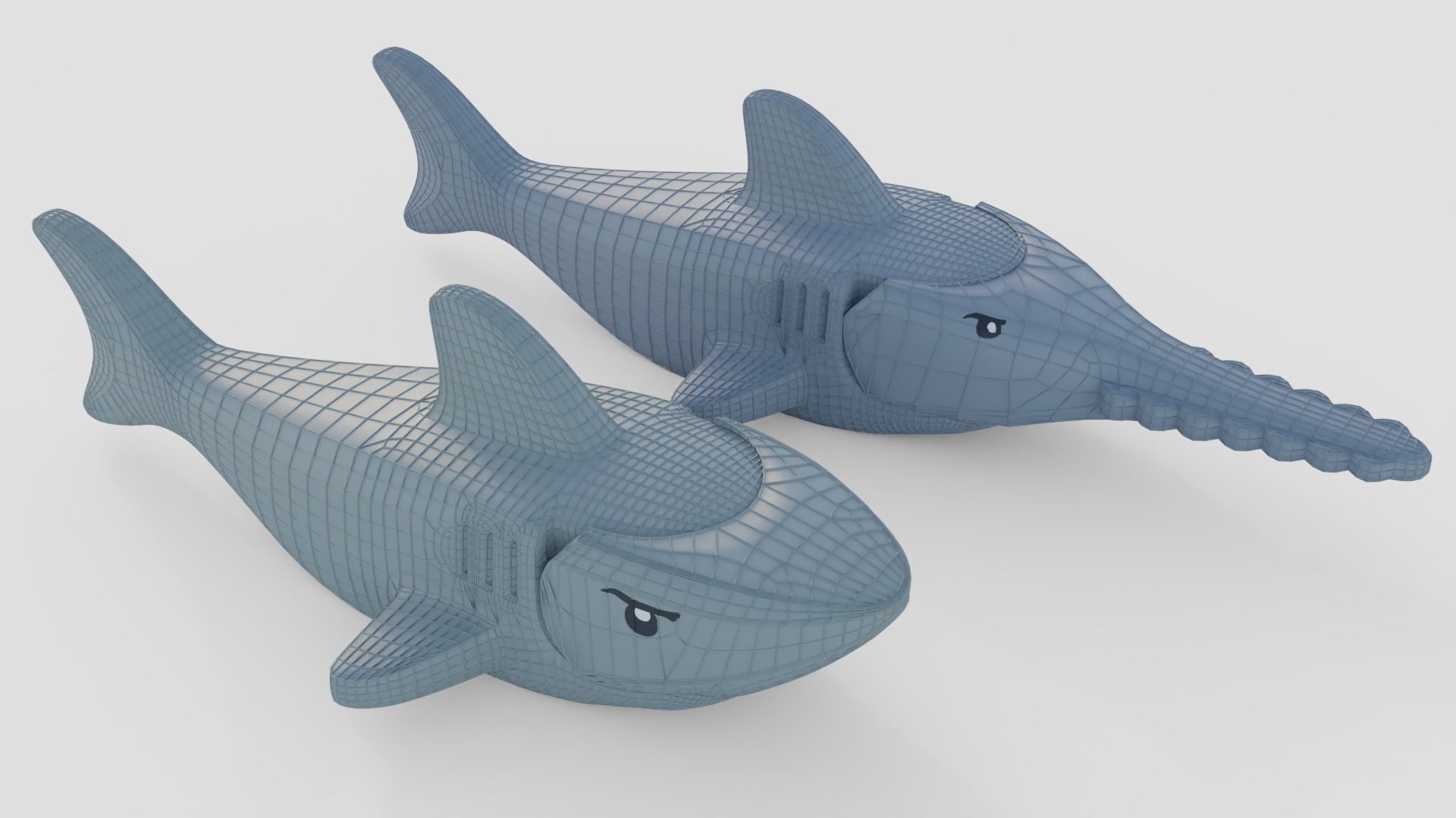 LEGO Sharkfig 3D model rigged | CGTrader