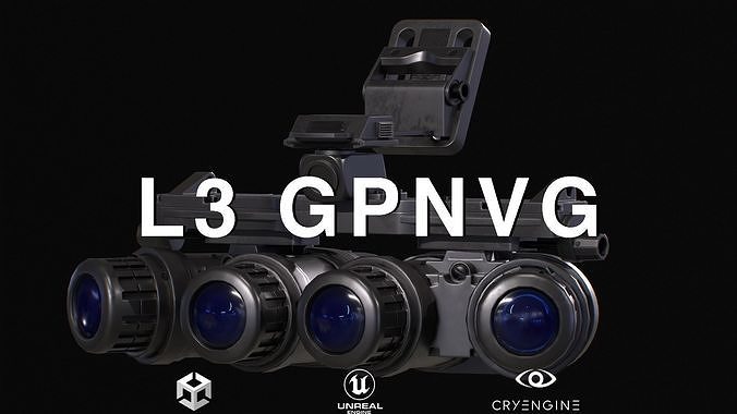 3D model L3 GPNVG visor - low poly - game ready VR / AR / low-poly ...