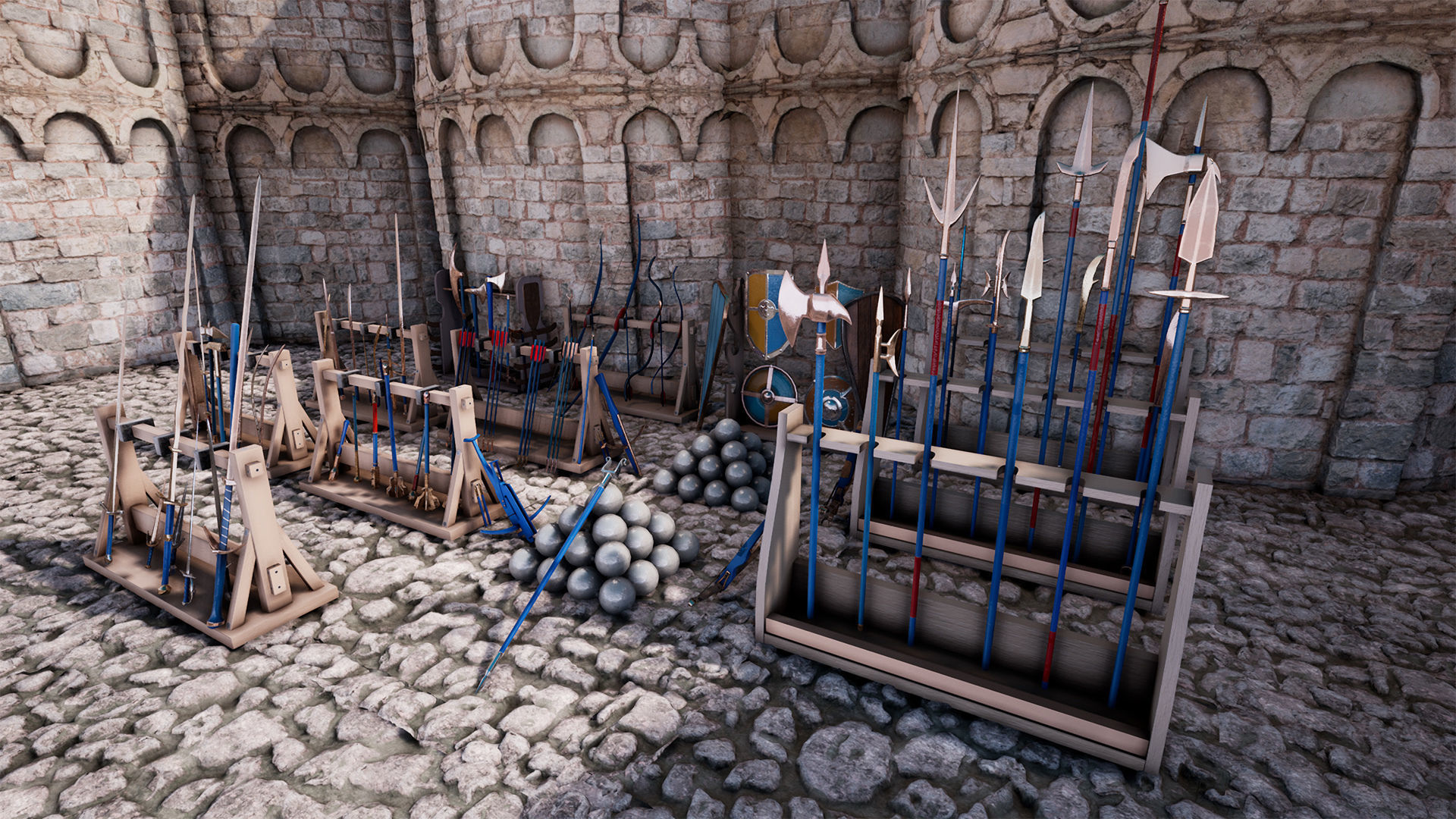 3D model Ultimate Medieval Weapons Package 300 variations VR / AR / low ...