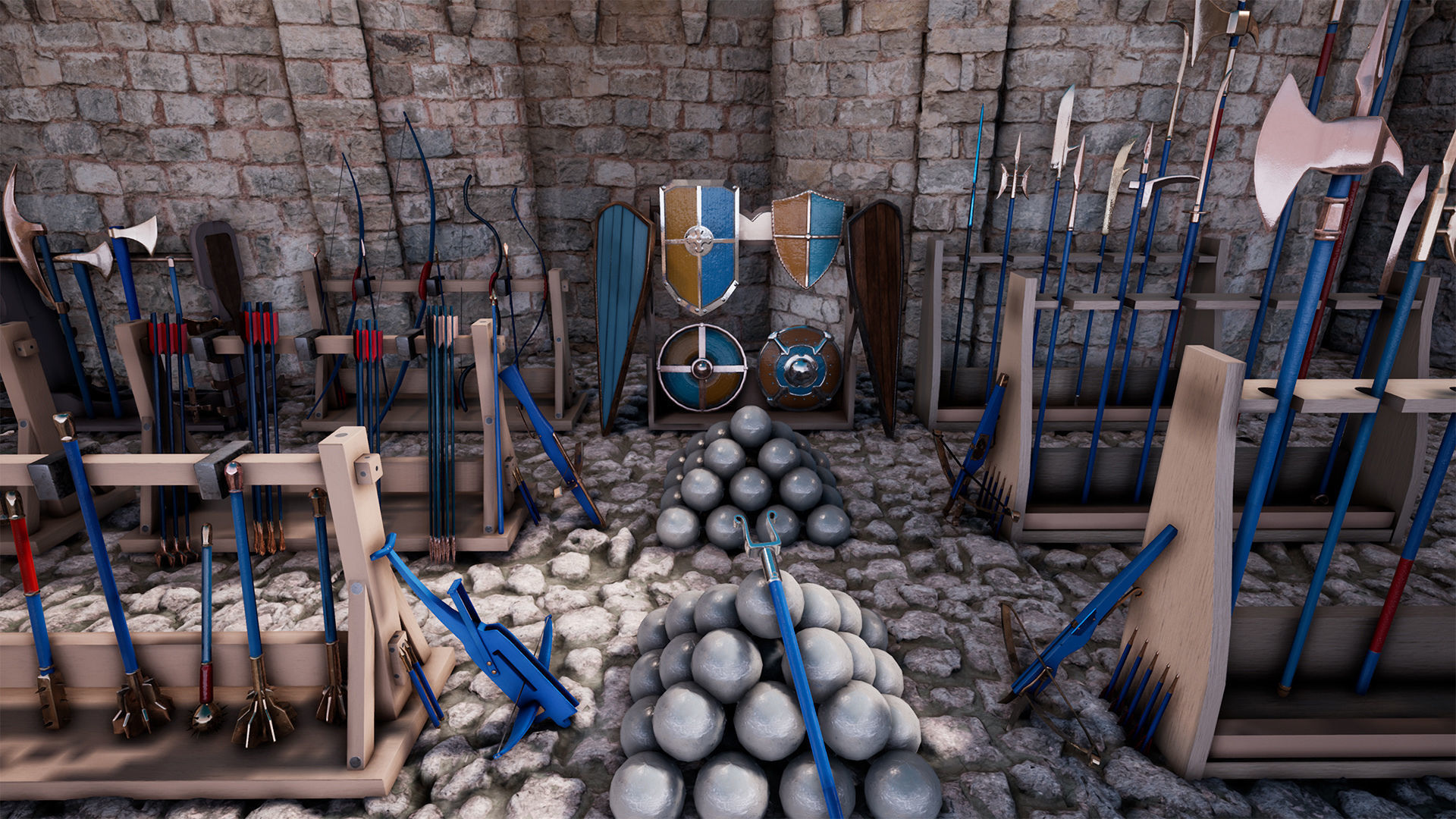 3D model Ultimate Medieval Weapons Package 300 variations VR / AR / low ...