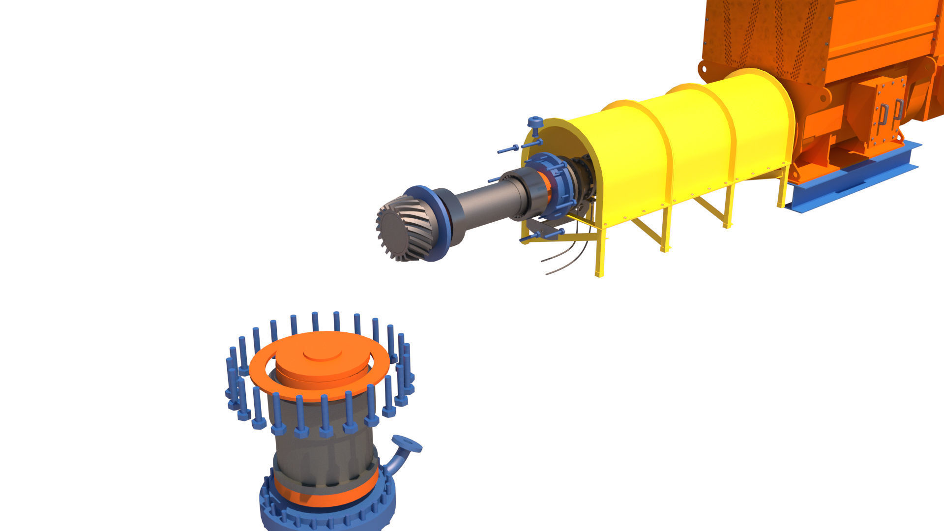 chancadora ball mill 3D model | CGTrader