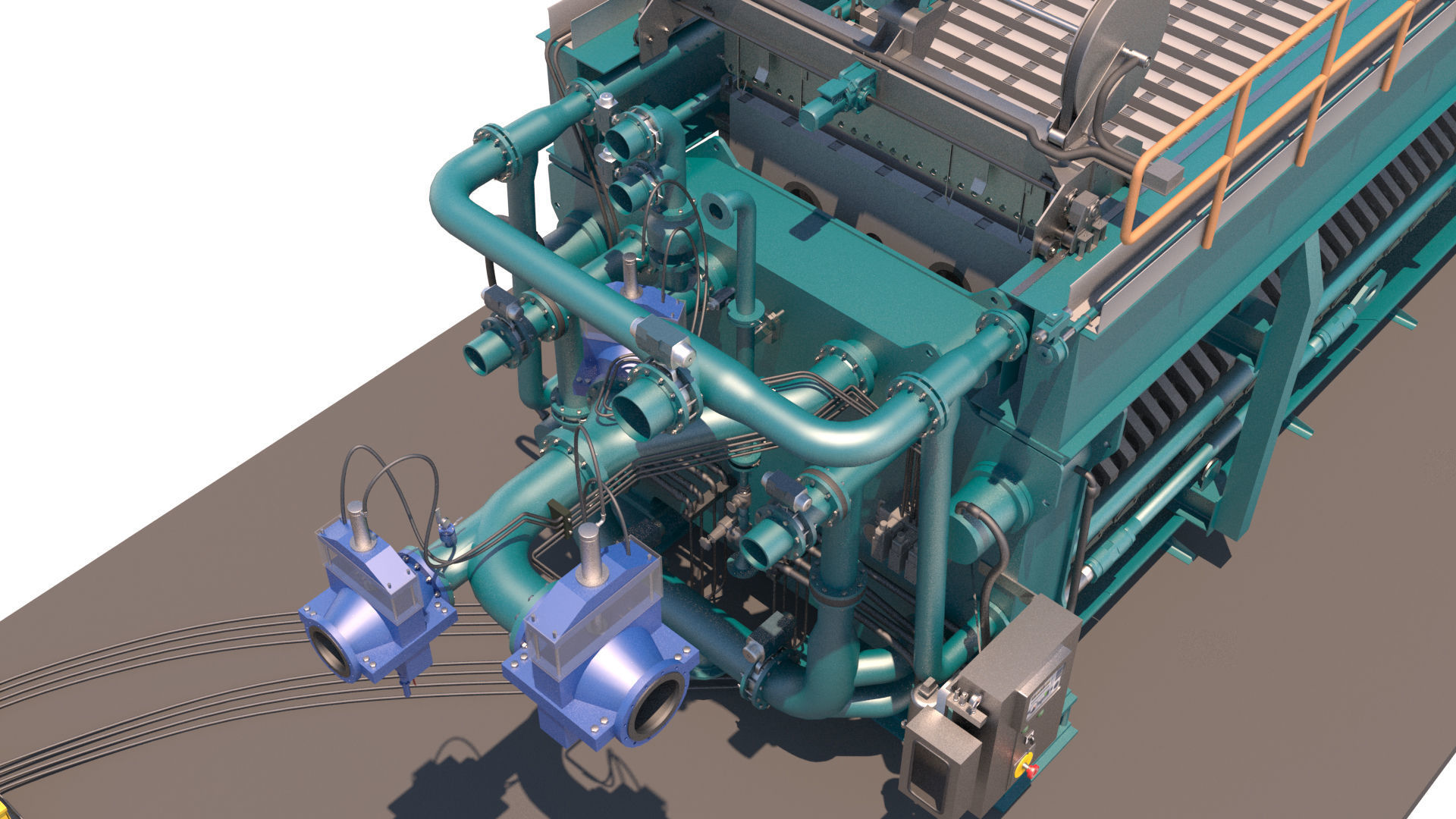 filtro prensa horizontal 3D model | CGTrader