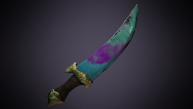 stylized knife game-ready low-poly free VR / AR / low-poly 3D model ...