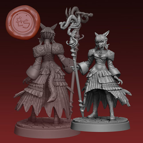 Yshtola Rhul - Final Fantasy XIV - 32mm Miniature 3D model 3D printable ...