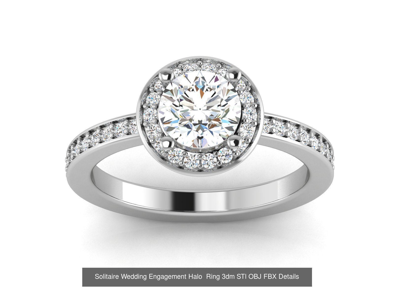 81 Solitaire Wedding Engagement Halo Bridal Rings Collection | CGTrader