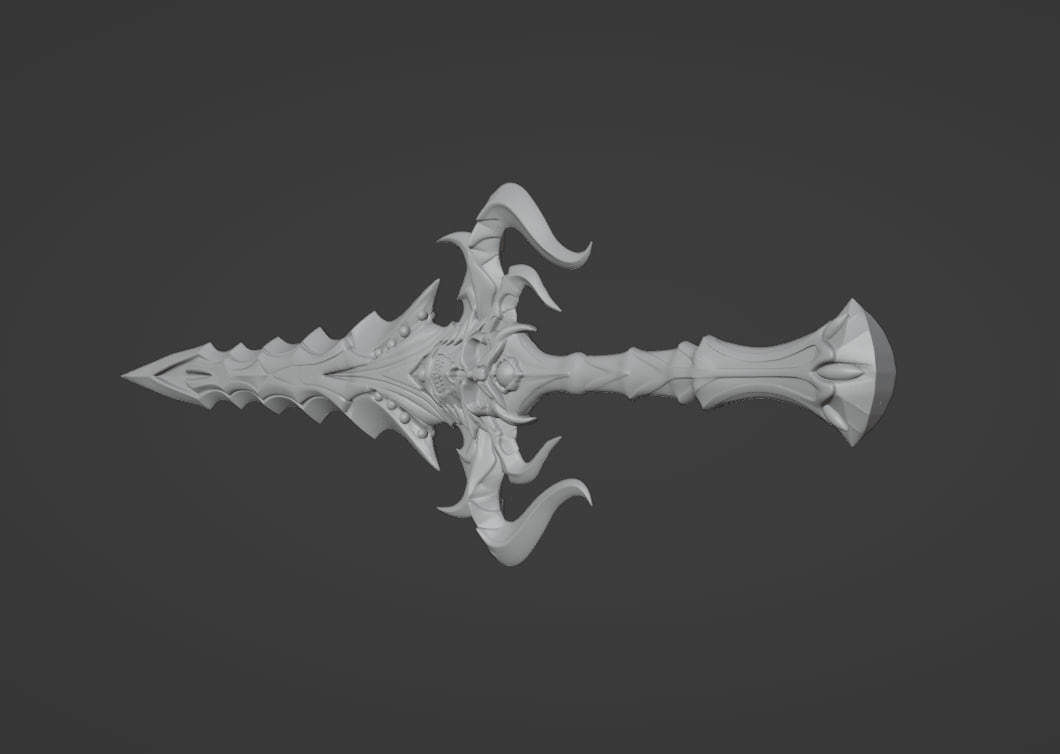 Skull Edge 3D model from Lineage2 Game 3D print 3D print model 3D model ...