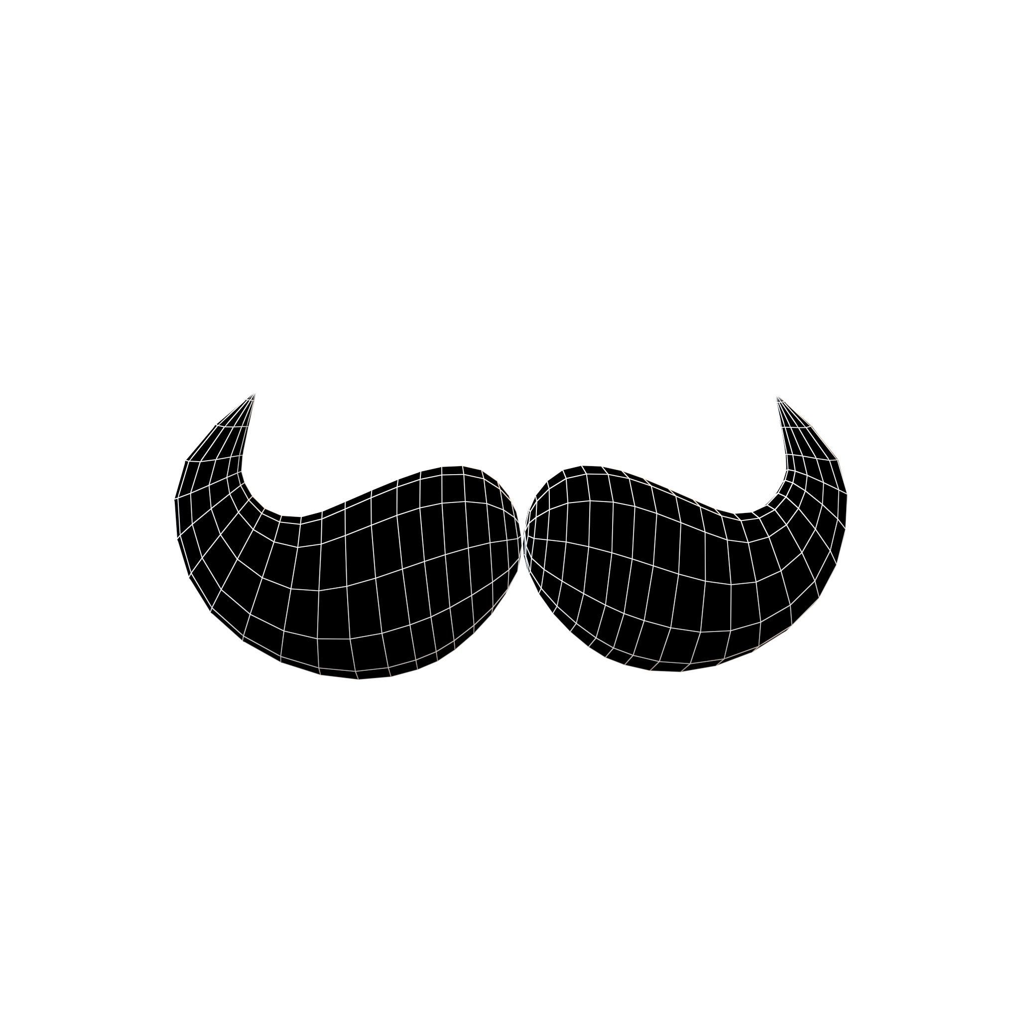 3D model Cartoon Mustache v5 003 VR / AR / low-poly | CGTrader