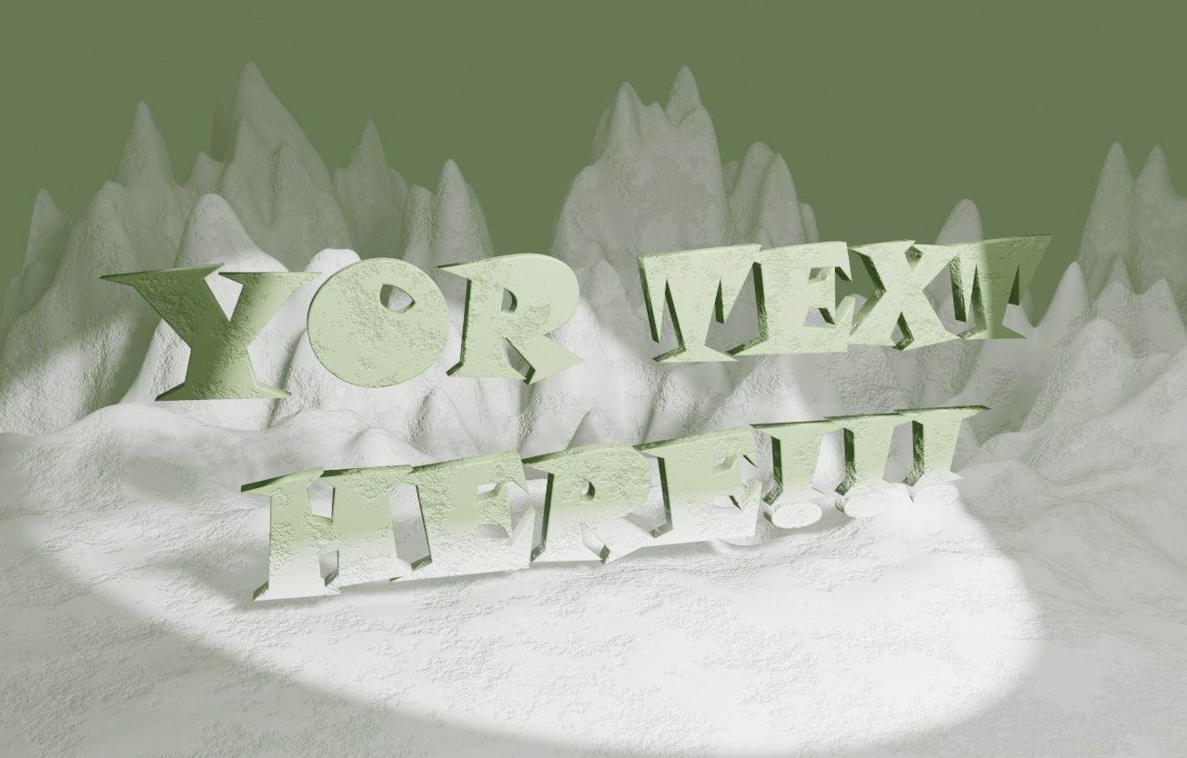 3D Text LOGO changeble title free Texture | CGTrader