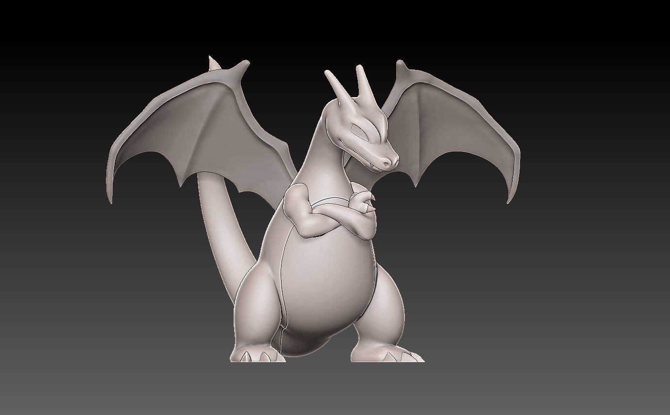 Pokemon charizard with cuts and plugs 3D model 3D printable | CGTrader