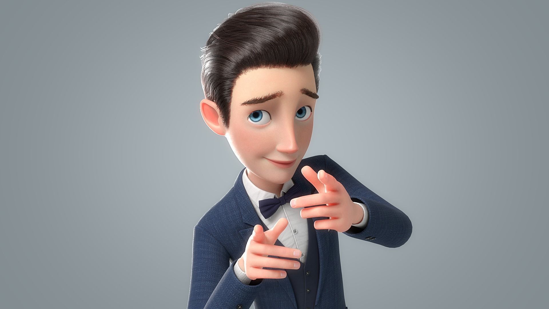 Cartoon Man Rigged 3D model rigged | CGTrader