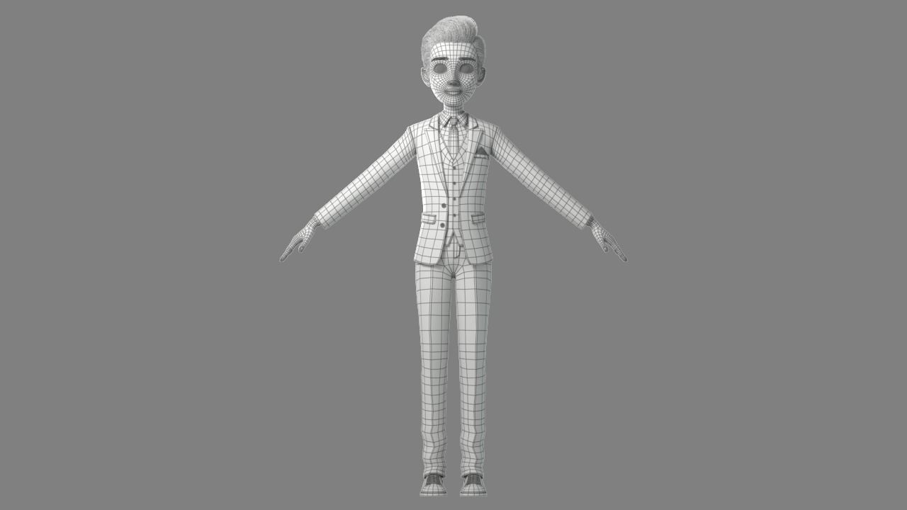 Cartoon Man Rigged 3D model rigged | CGTrader