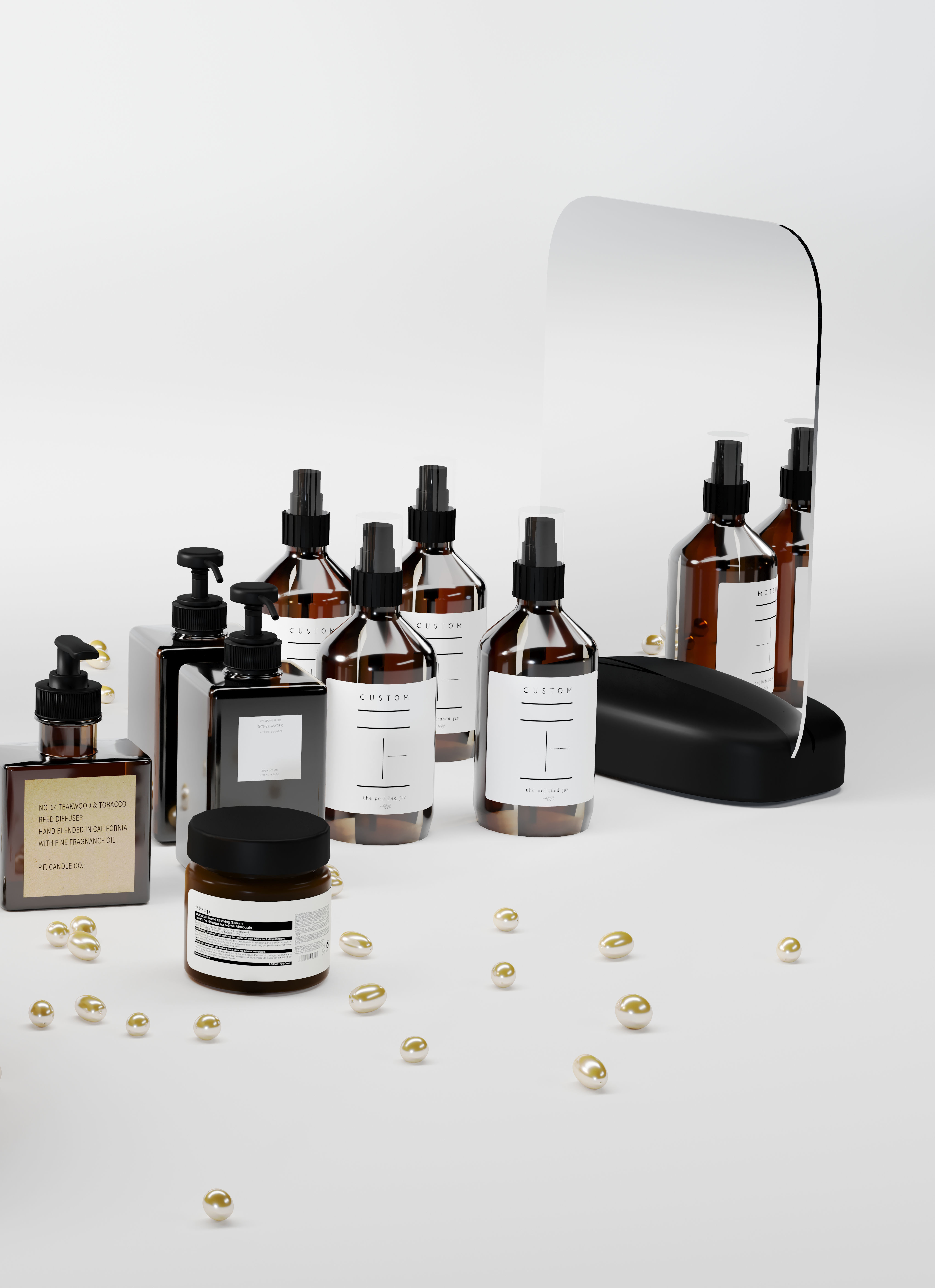 bathroom set accesories 3D model | CGTrader