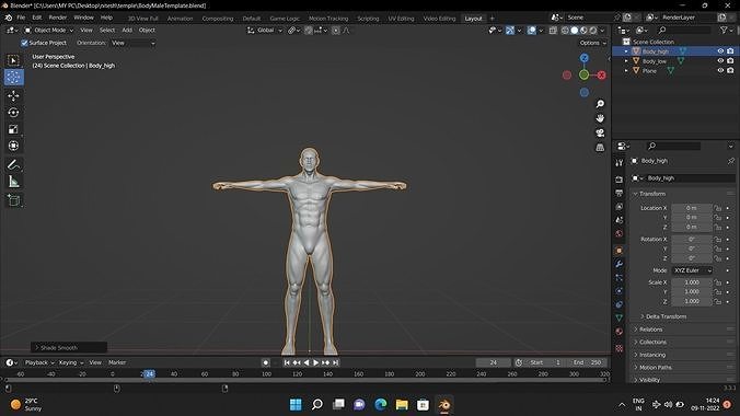 3D model Body mesh VR / AR / low-poly | CGTrader