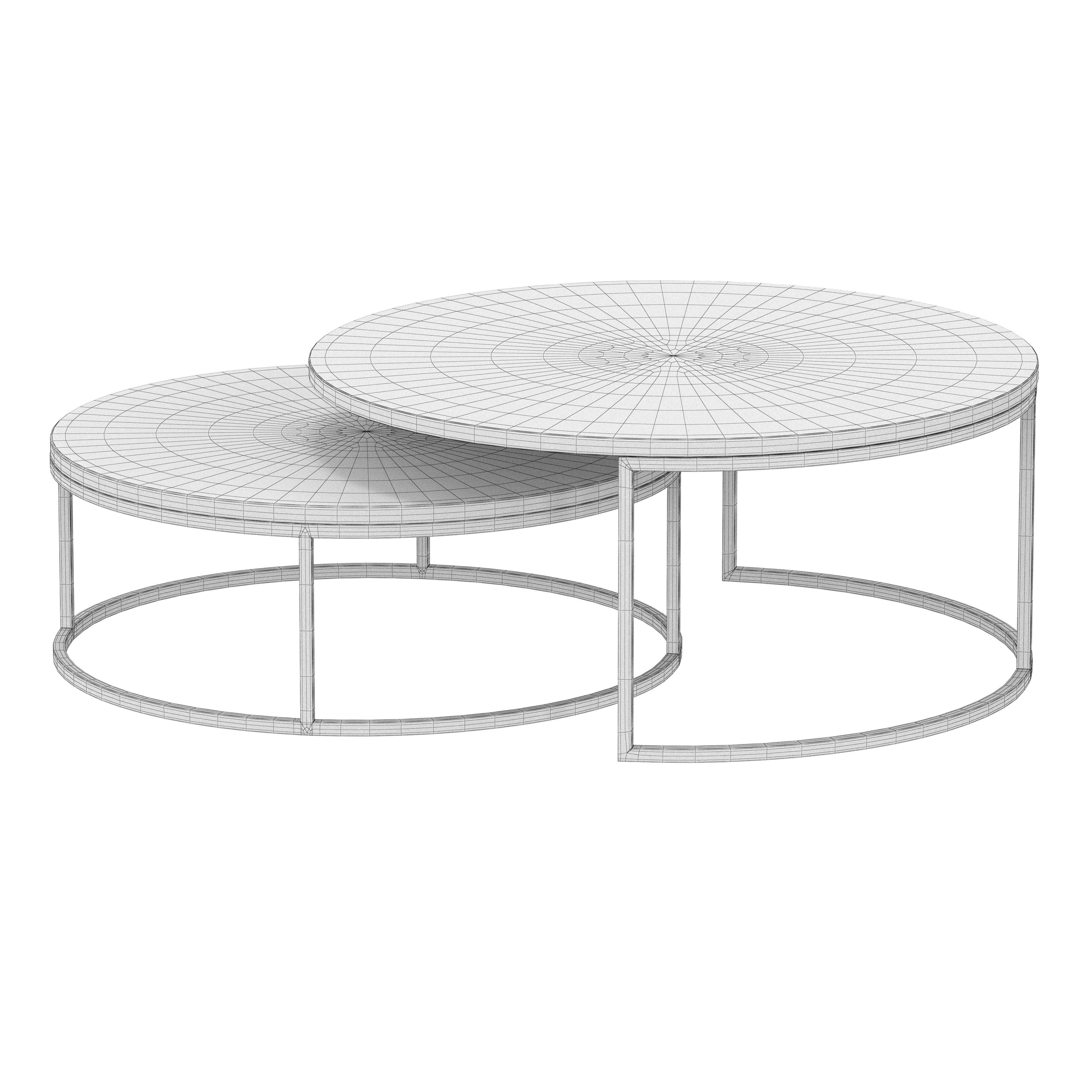 Modern Round Nesting coffee table 3D model | CGTrader