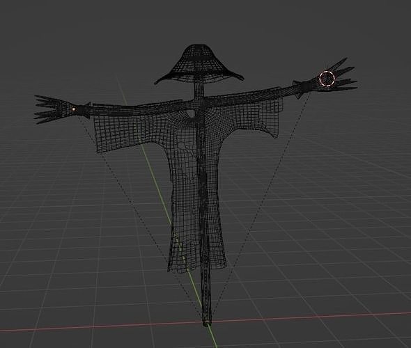3D model Scare crow VR / AR / low-poly | CGTrader