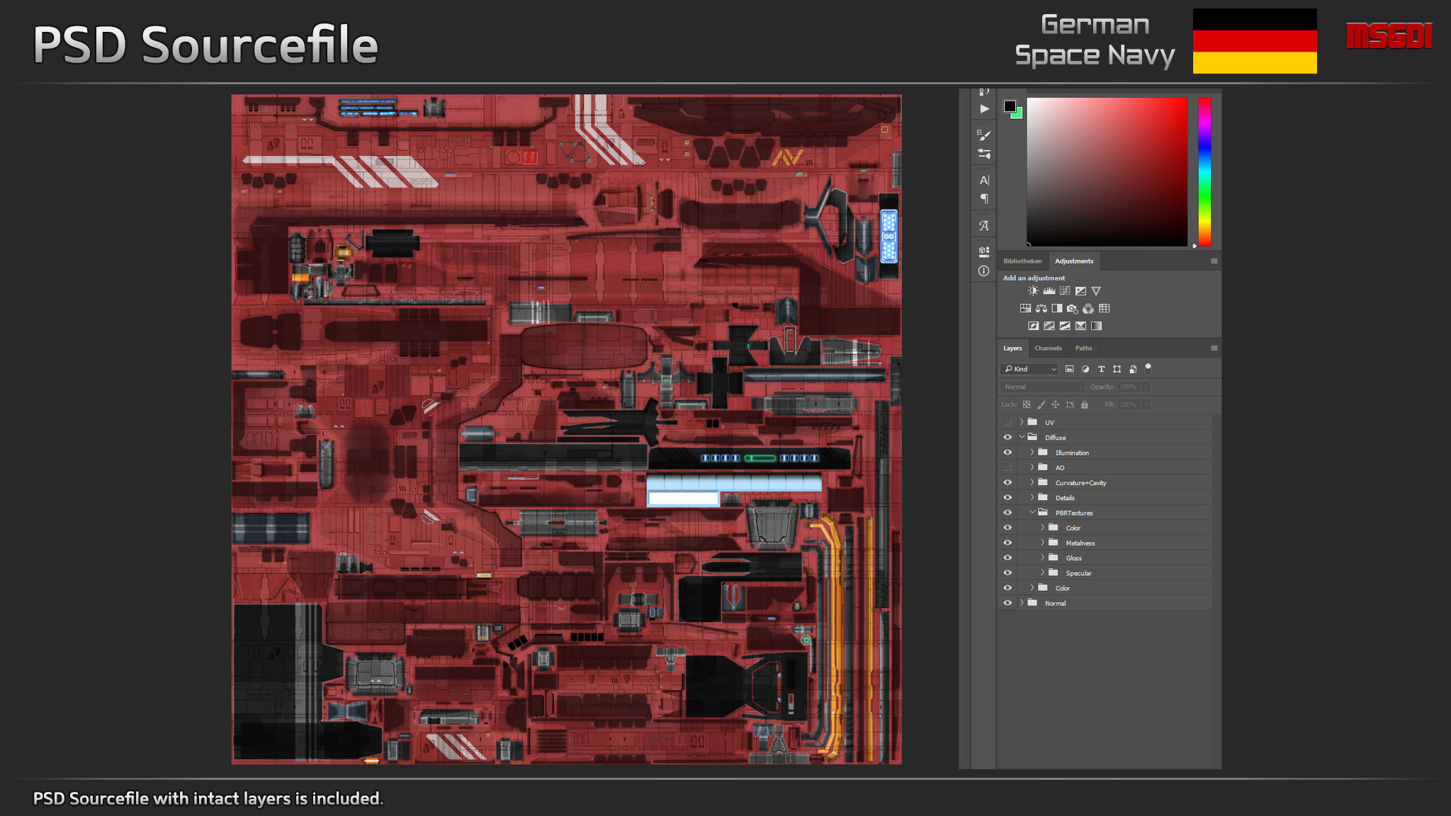 GSN German Dreadnought Spaceship Collection VR / AR / low-poly | CGTrader