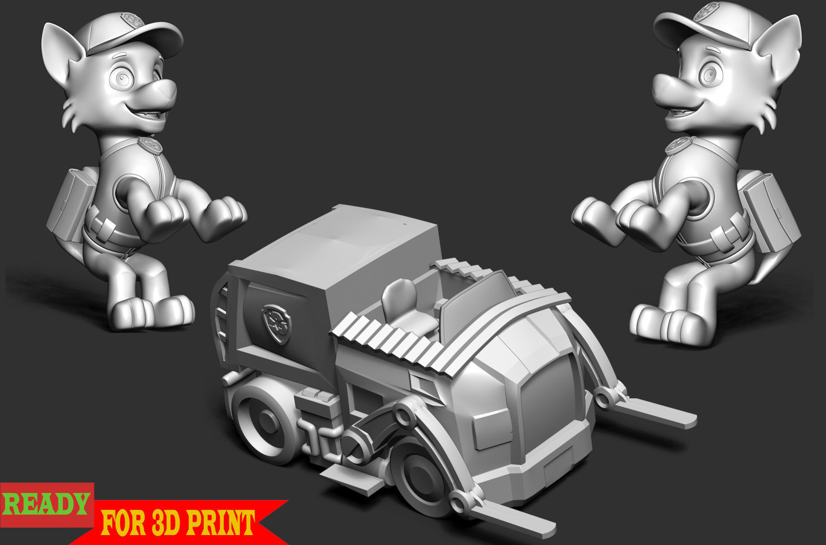 Rocky - Paw Patrol 3D model 3D printable | CGTrader