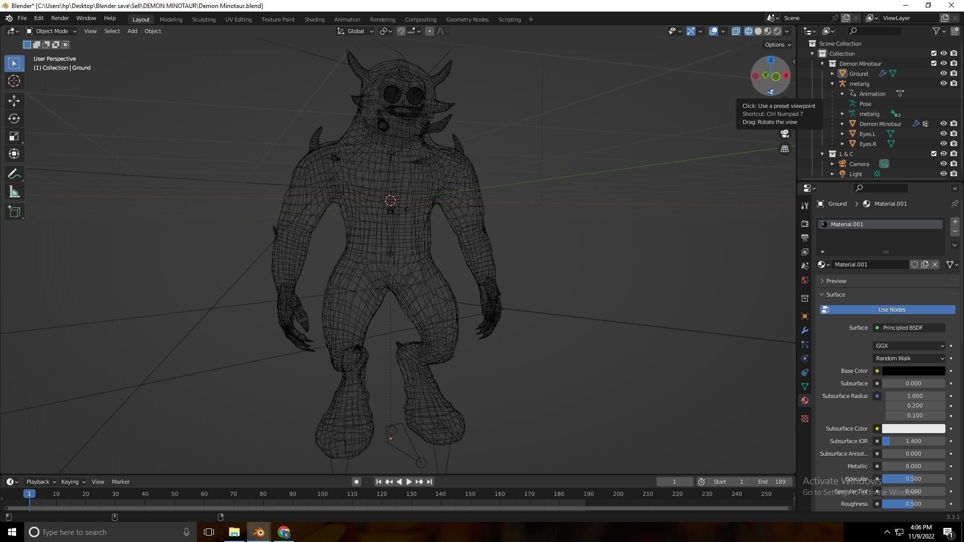 3D model Demon Minotaur 3D Monster VR / AR / low-poly | CGTrader